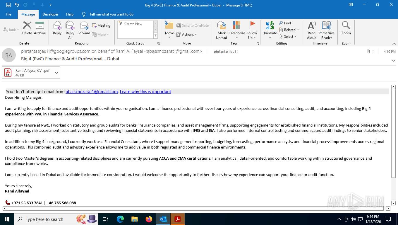 Malware analysis p2.eml Malicious activity | ANY.RUN - Malware Sandbox ...