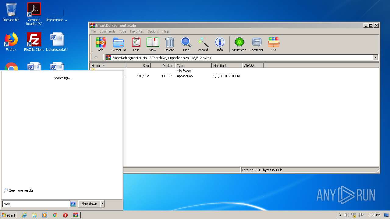 Malware Analysis Smartdefragmenter.zip Malicious Activity 