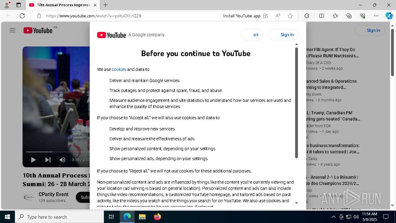 Analysis https://youtu.be/pdtuOFLrQZ8?feature=shared No threats detected - Interactive analysis ...