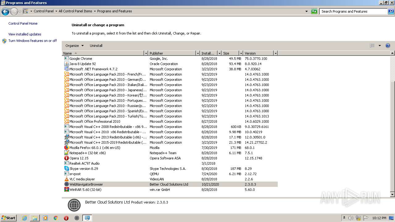 Malware analysis http://webnavigator.co Malicious activity | ANY.RUN ...