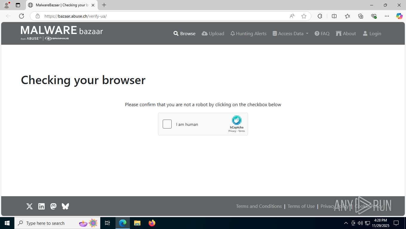Malware analysis https://bazaar.abuse.ch/sample ...
