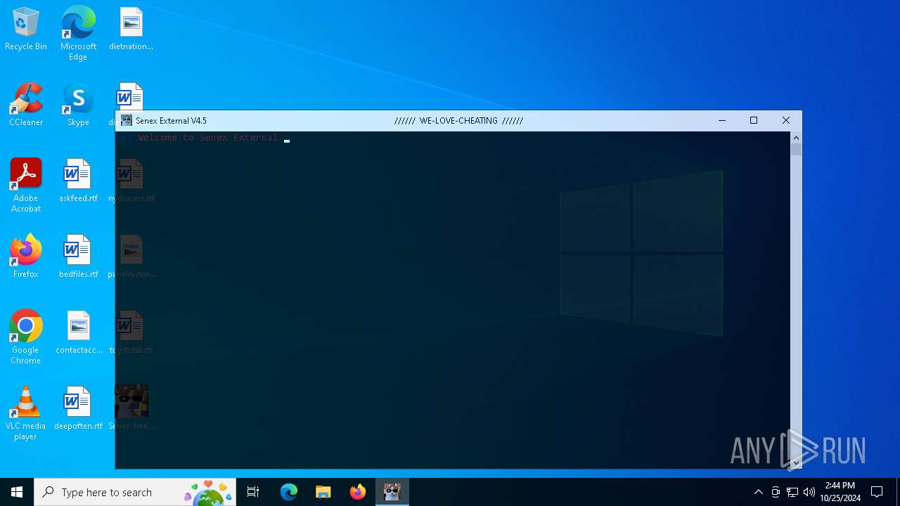 Malware analysis Senex-free-external.exe Malicious activity | ANY.RUN ...