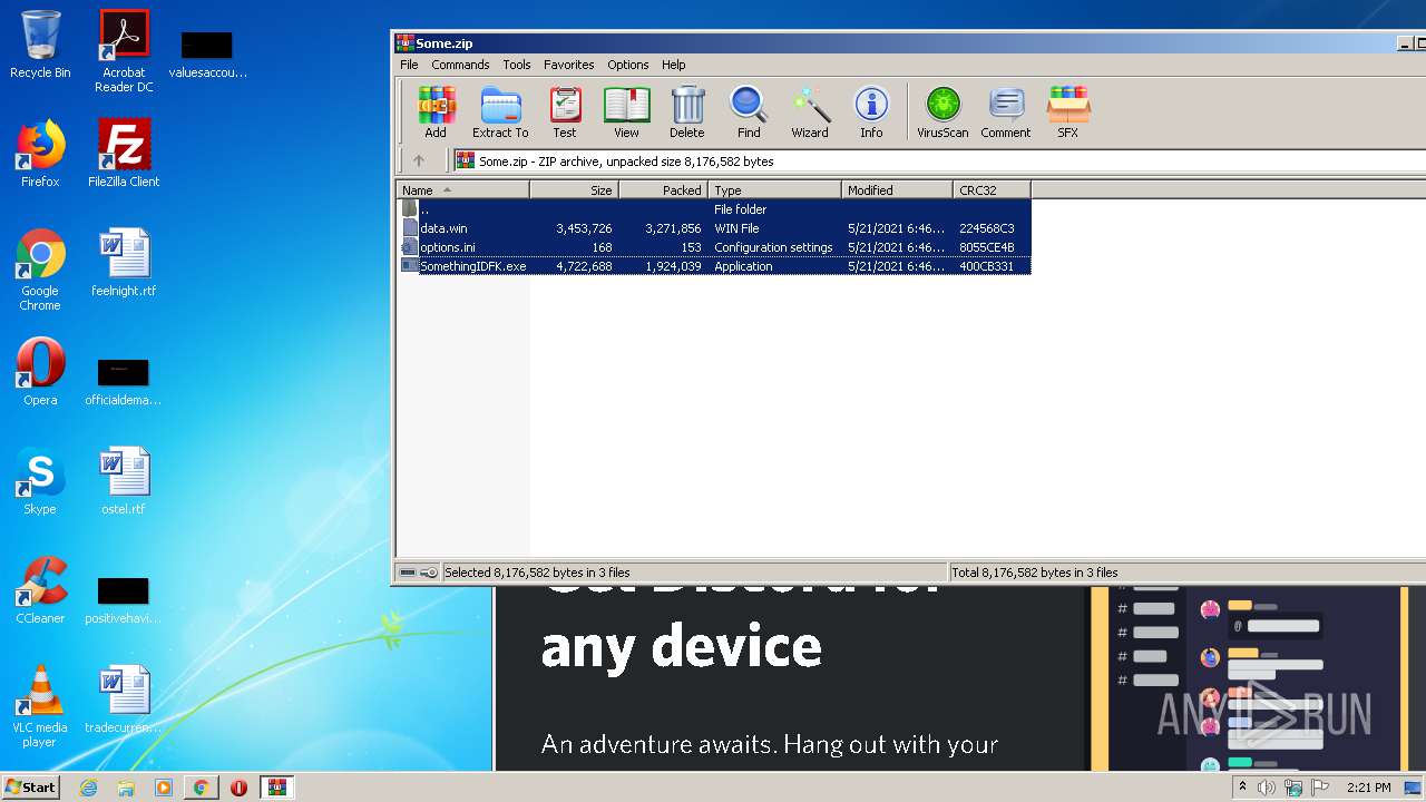 Malware analysis Some.zip Malicious activity | ANY.RUN - Malware Sandbox Online
