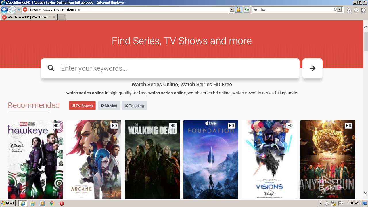 Malware analysis http://www3.watchserieshd.ru Malicious activity | ANY ...