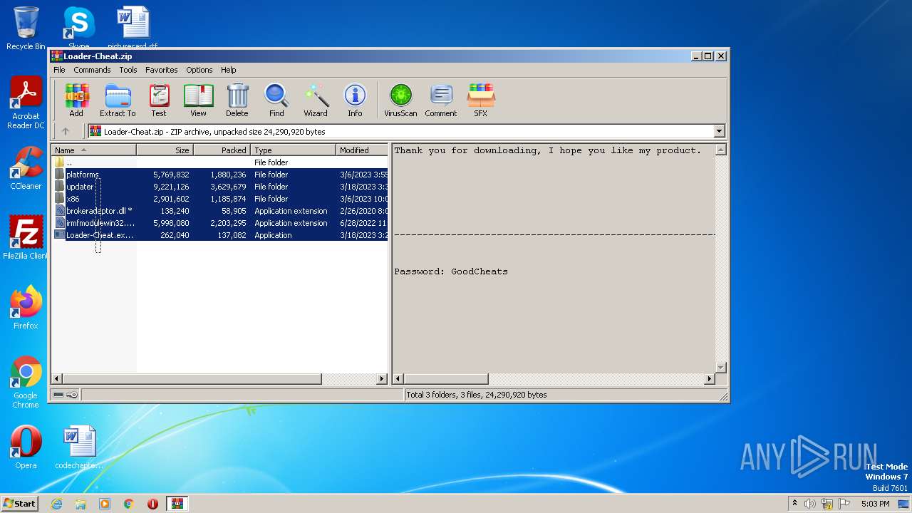 Malware analysis Loader-Cheat.zip Malicious activity | ANY.RUN ...
