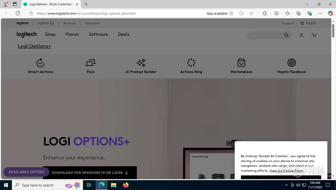 Malware analysis https://www.logitech.com/en-us/software/logi-options ...