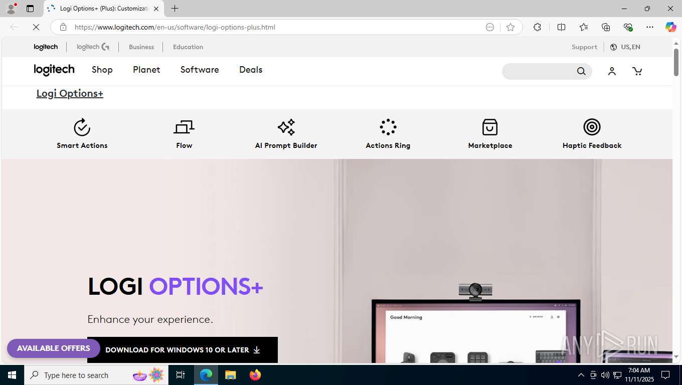 Malware analysis https://www.logitech.com/en-us/software/logi-options ...
