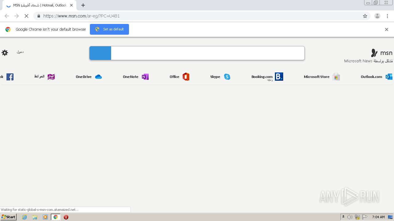 Malware Analysis Https: Www.msn.com Ar-eg ?pc=u481 Malicious Activity