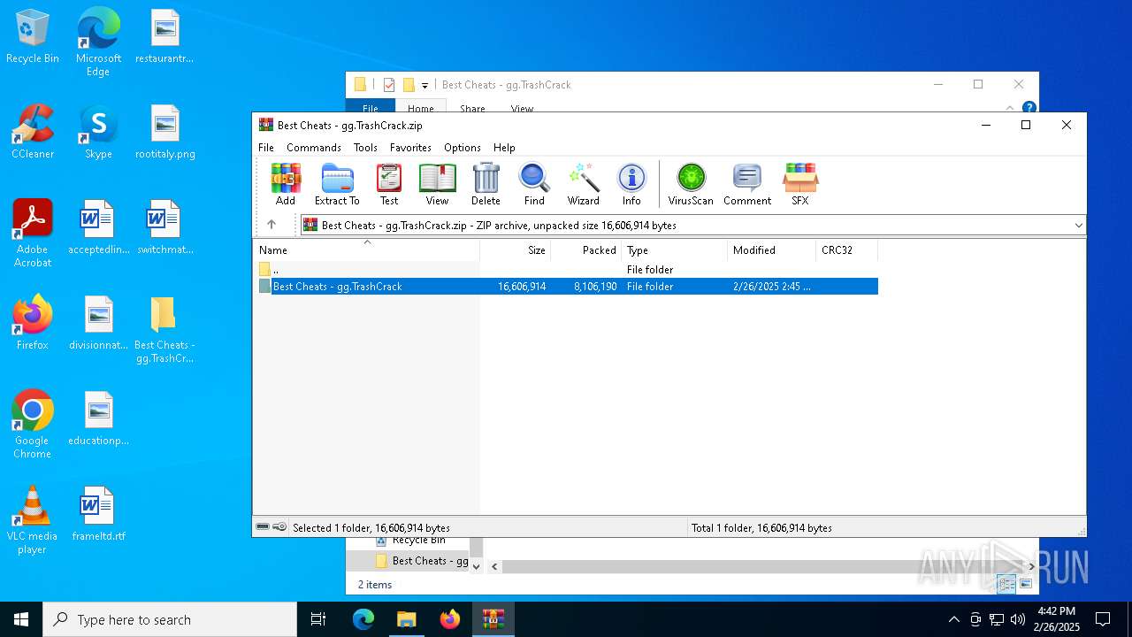 Malware analysis Best Cheats - gg.TrashCrack.zip Malicious activity | ANY.RUN - Malware Sandbox ...