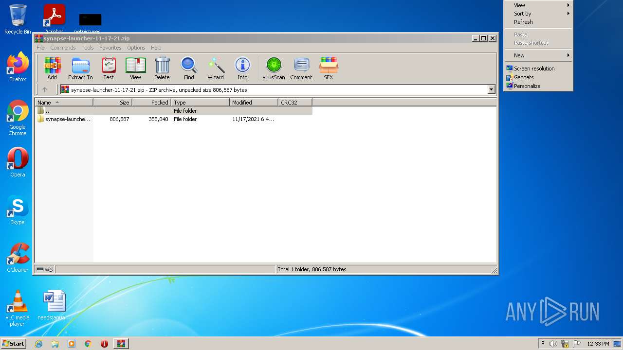 Malware analysis synapse-launcher-11-17-21.zip Malicious activity | ANY ...