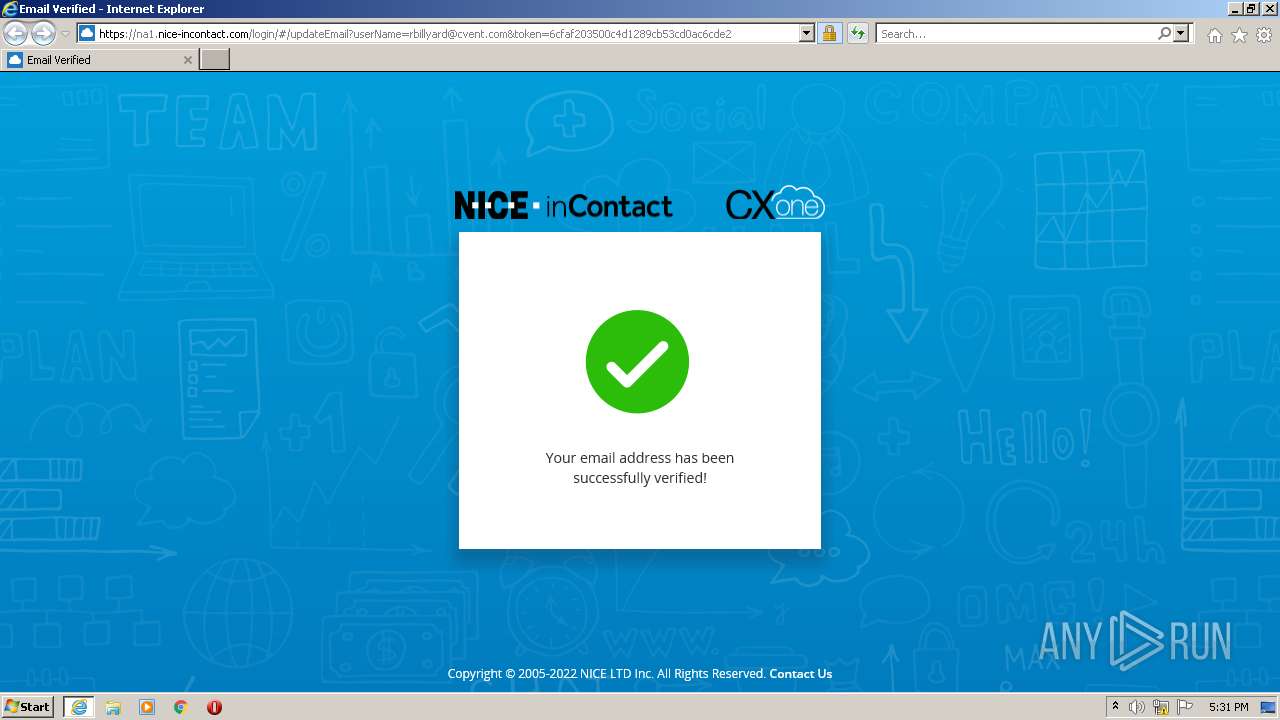 Malware analysis https://na1.nice-incontact.com/login/#/updateEmail ...