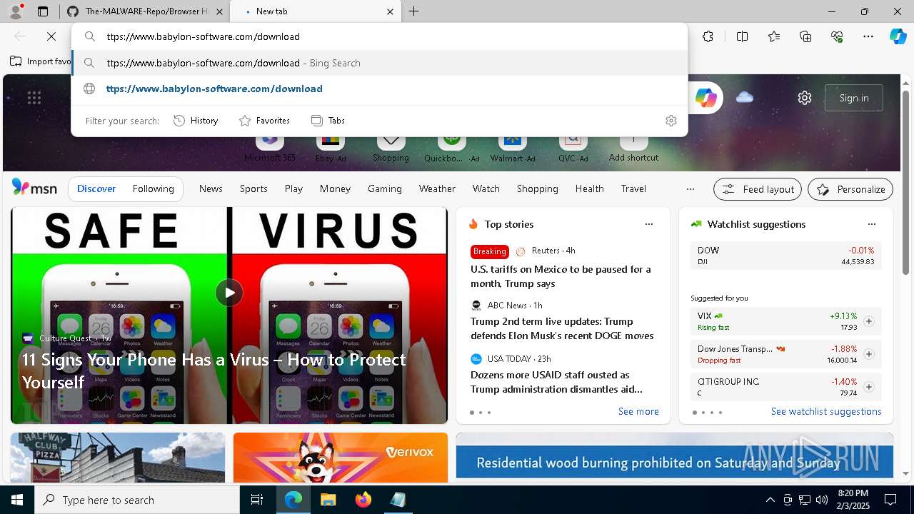 Analysis https://github.com/Da2dalus/The-MALWARE-Repo/blob/master/Browser%20Hijackers ...