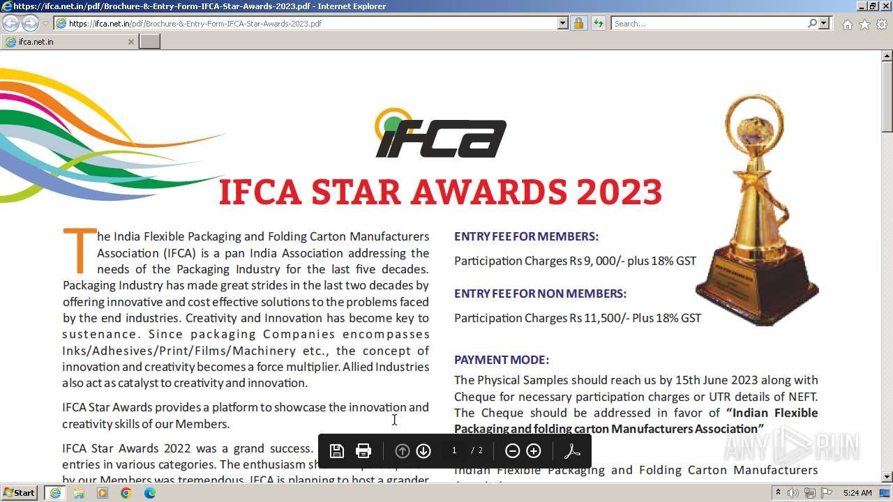 Malware analysis https://ifca.net.in/pdf/Brochure-&-Entry-Form-IFCA ...