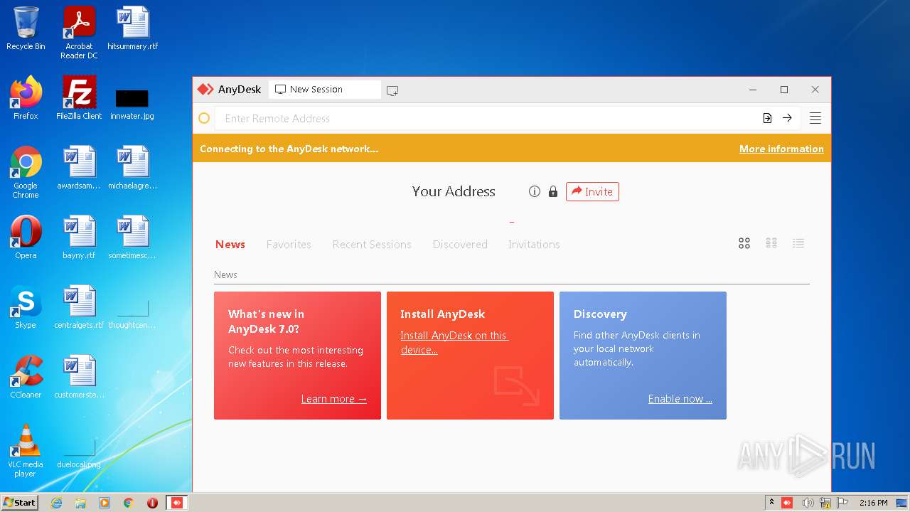 Malware analysis AnyDesk.exe Malicious activity | ANY.RUN - Malware ...