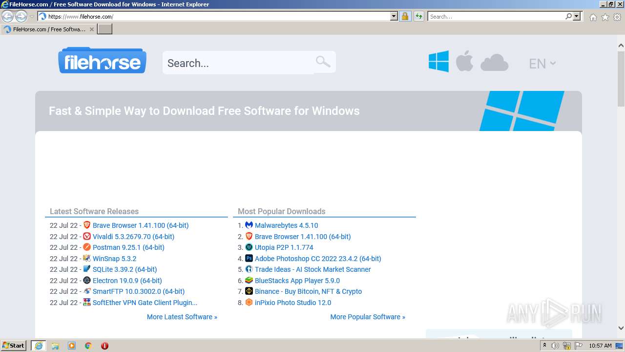 Malware analysis https://www.filehorse.com Malicious activity | ANY.RUN ...