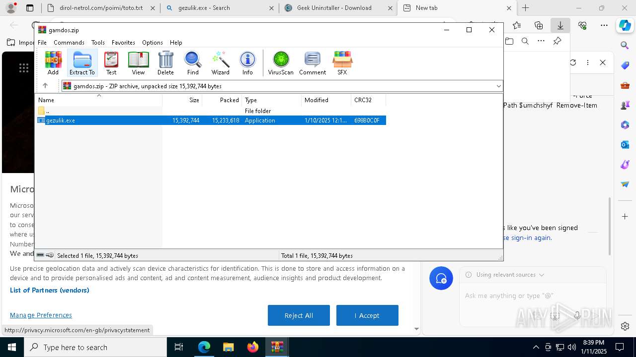 Analysis https://dirol-netrol.com/poimi/toto.txt Malicious activity - Interactive analysis ANY.RUN