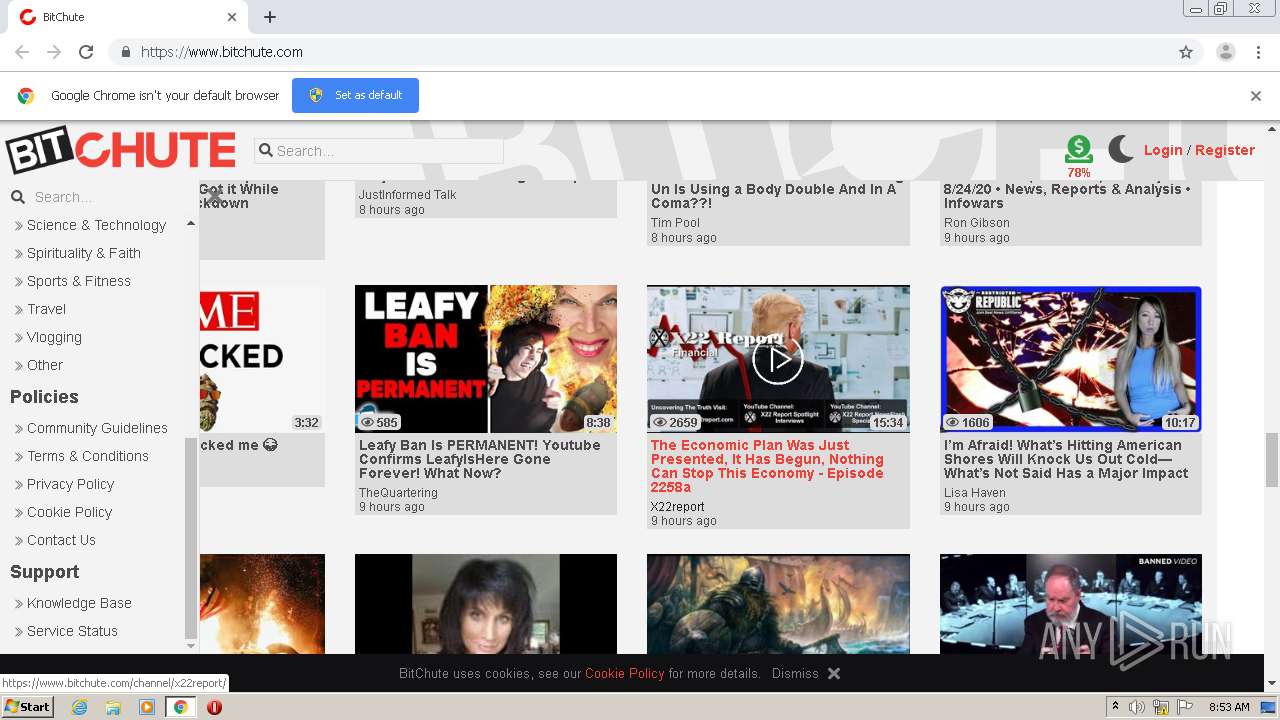 Malware analysis http://www.bitchute.com Malicious activity | ANY.RUN ...