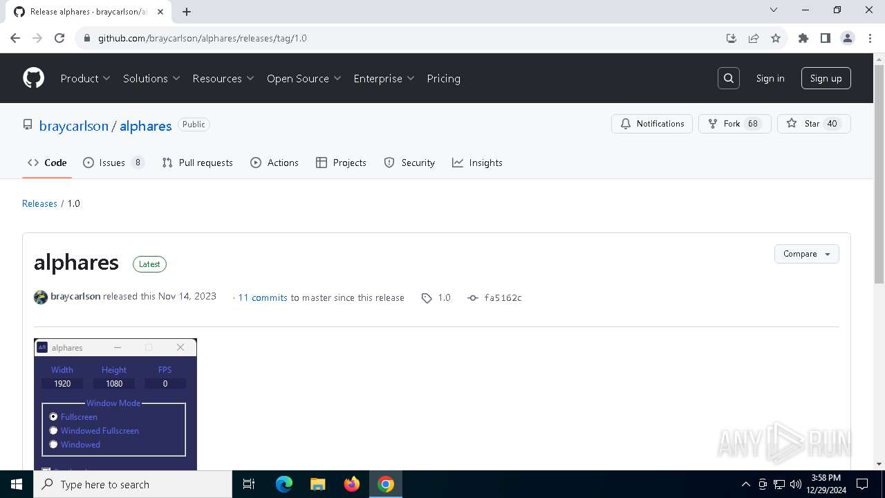 Malware analysis https://github.com/braycarlson/alphares Malicious ...