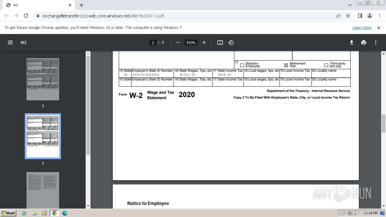 Malware analysis https://exchangefiletransfer.z13.web.core.windows.net/ Malicious activity | ANY ...