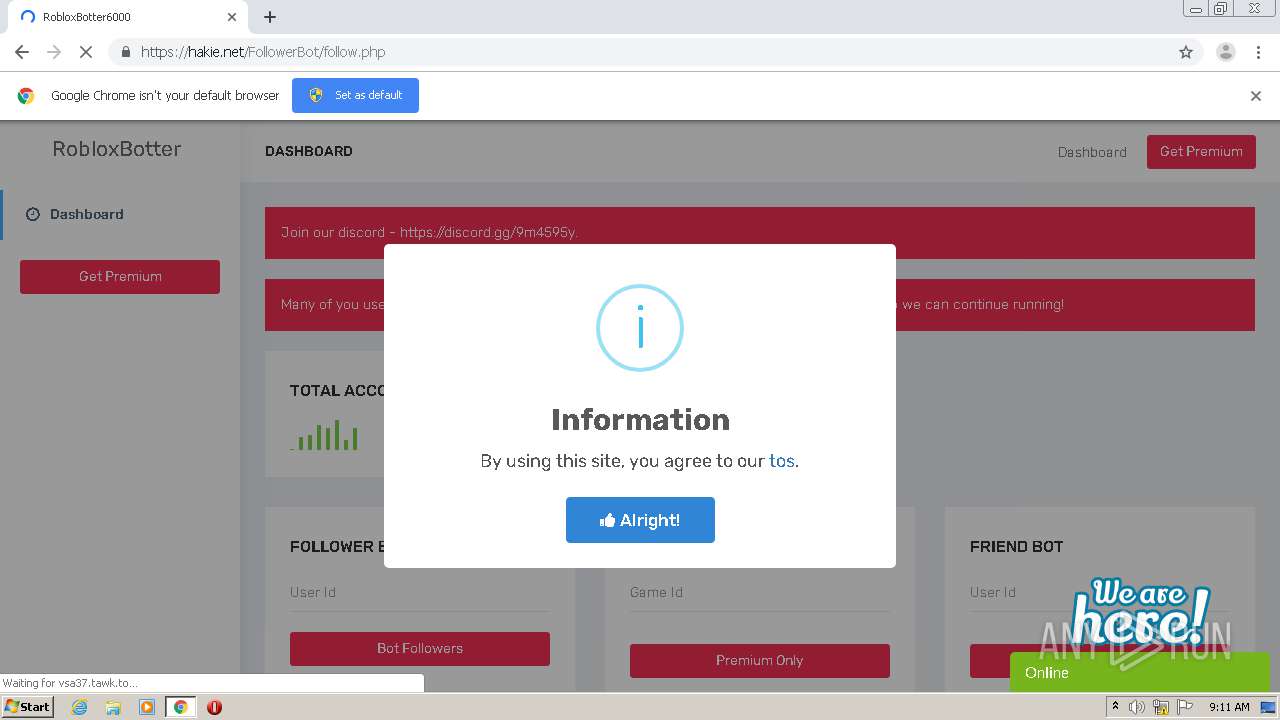 Malware analysis https://hakie.net/FollowBot/follow.php Malicious ...
