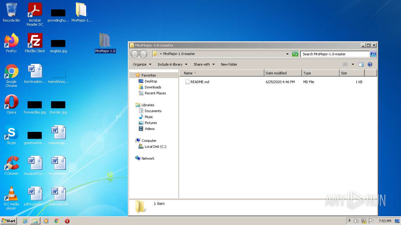 Malware Analysis Mrsmajor-1.0-master.zip Malicious Activity
