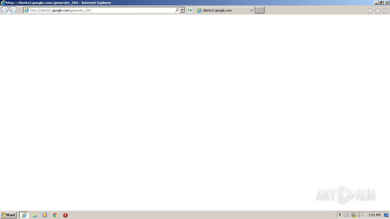 Malware analysis http://clients3.google.com/generate_204 No threats detected | ANY.RUN - Malware ...