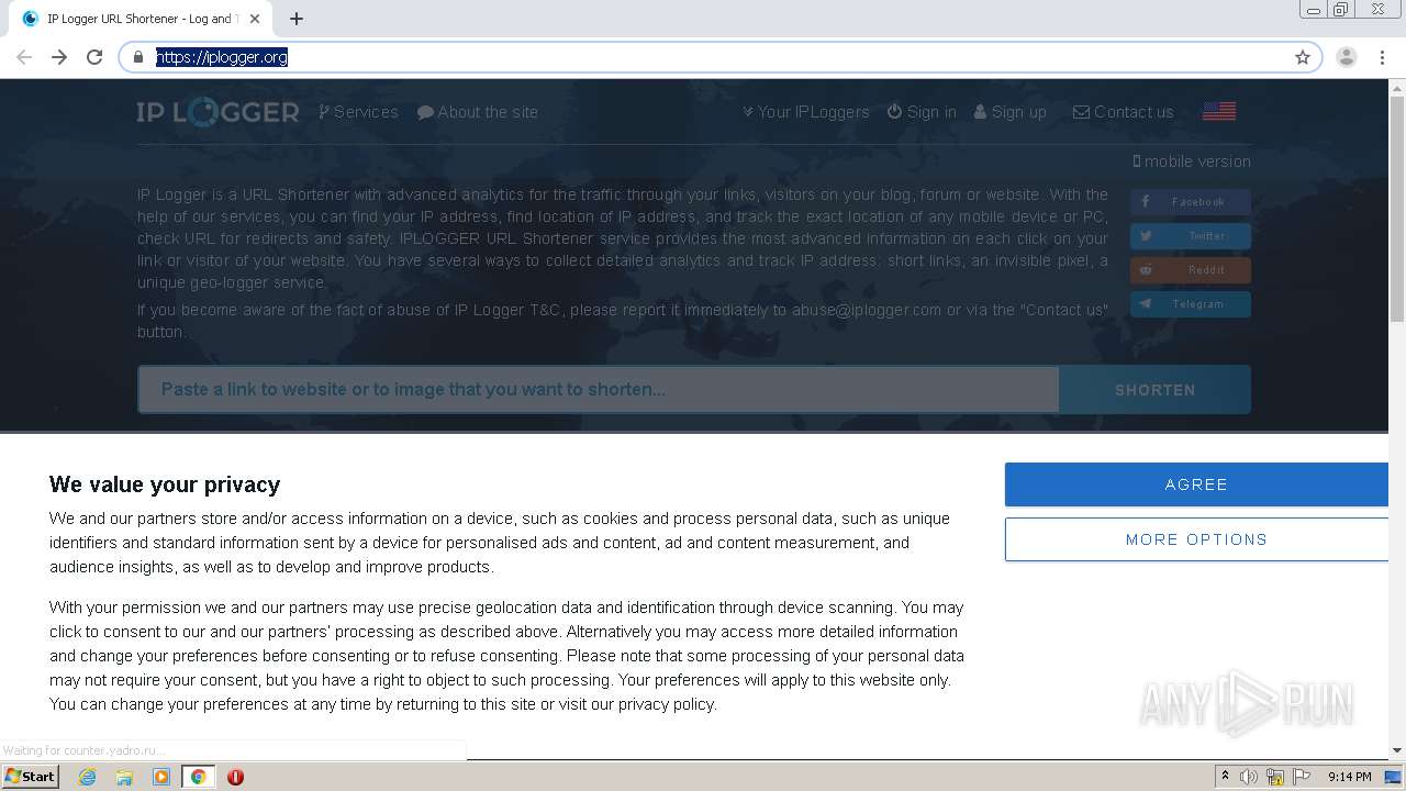 Malware analysis https://iplogger.org/ Malicious activity | ANY.RUN ...