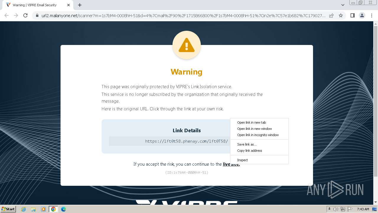 Malware analysis https://url2.mailanyone.net/scanner?m=1s7bM4-0008hH-51 ...