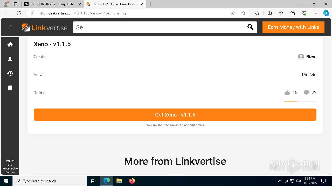 Malware analysis https://xeno.now Malicious activity | ANY.RUN ...