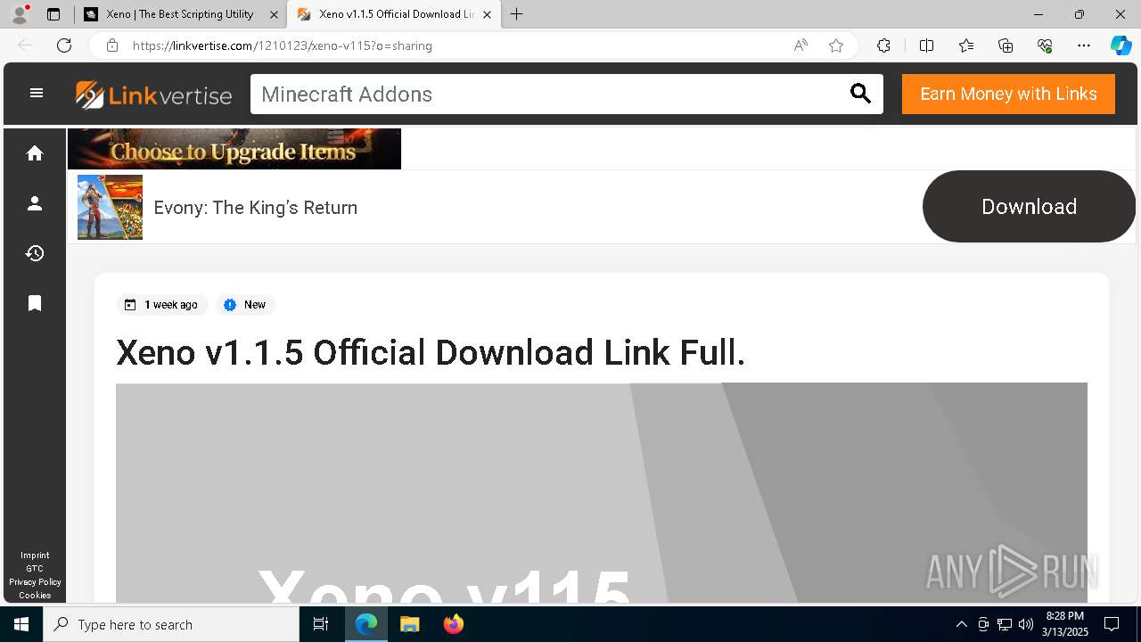 Malware analysis https://xeno.now Malicious activity | ANY.RUN ...