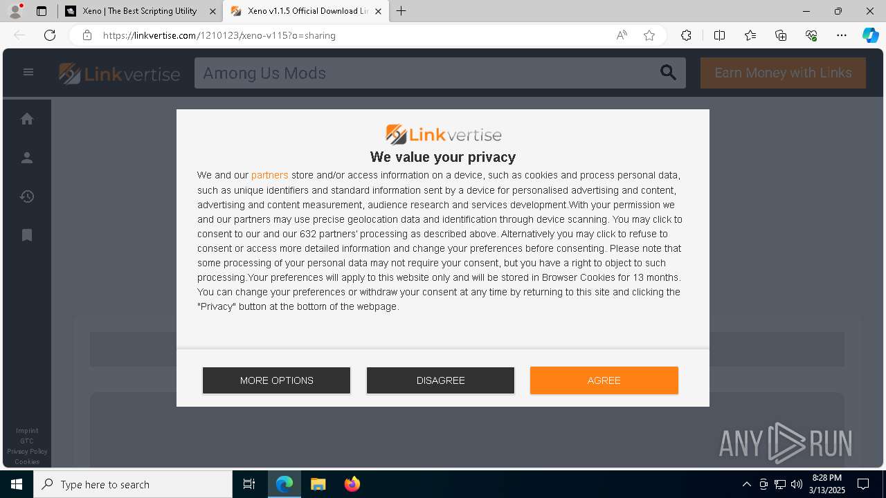 Malware analysis https://xeno.now Malicious activity | ANY.RUN ...