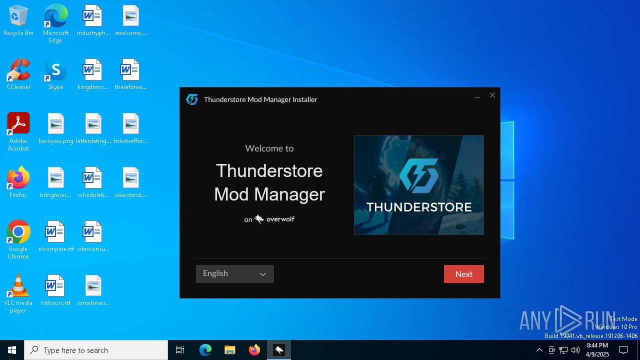 Malware analysis Thunderstore Mod Manager - Installer.exe Malicious ...