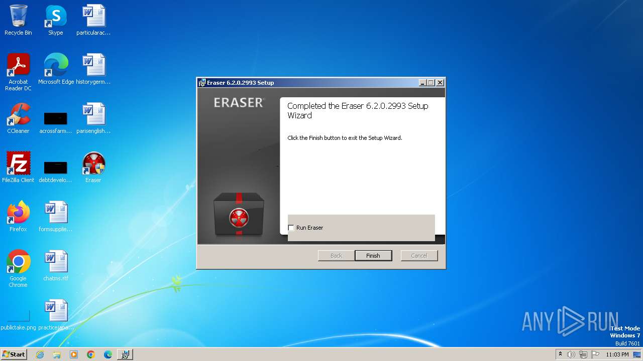 Malware analysis Eraser 6.2.0.2993.exe Malicious activity | ANY.RUN ...