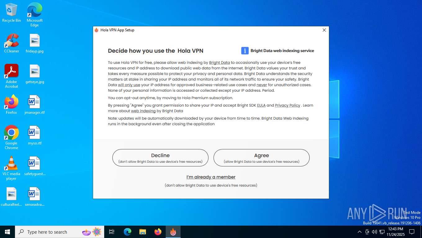 Malware analysis Hola-Setup-C-HPE.exe Malicious activity | ANY.RUN ...
