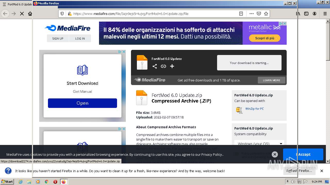 Malware analysis https://www.mediafire.com/file/3ajv9ejs5r4ujvg ...