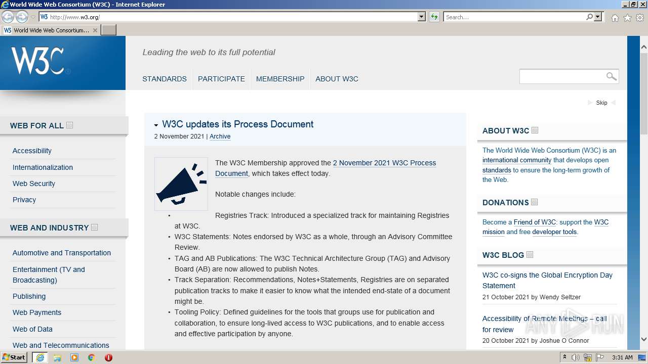 Malware analysis http://w3.org Malicious activity | ANY.RUN - Malware ...