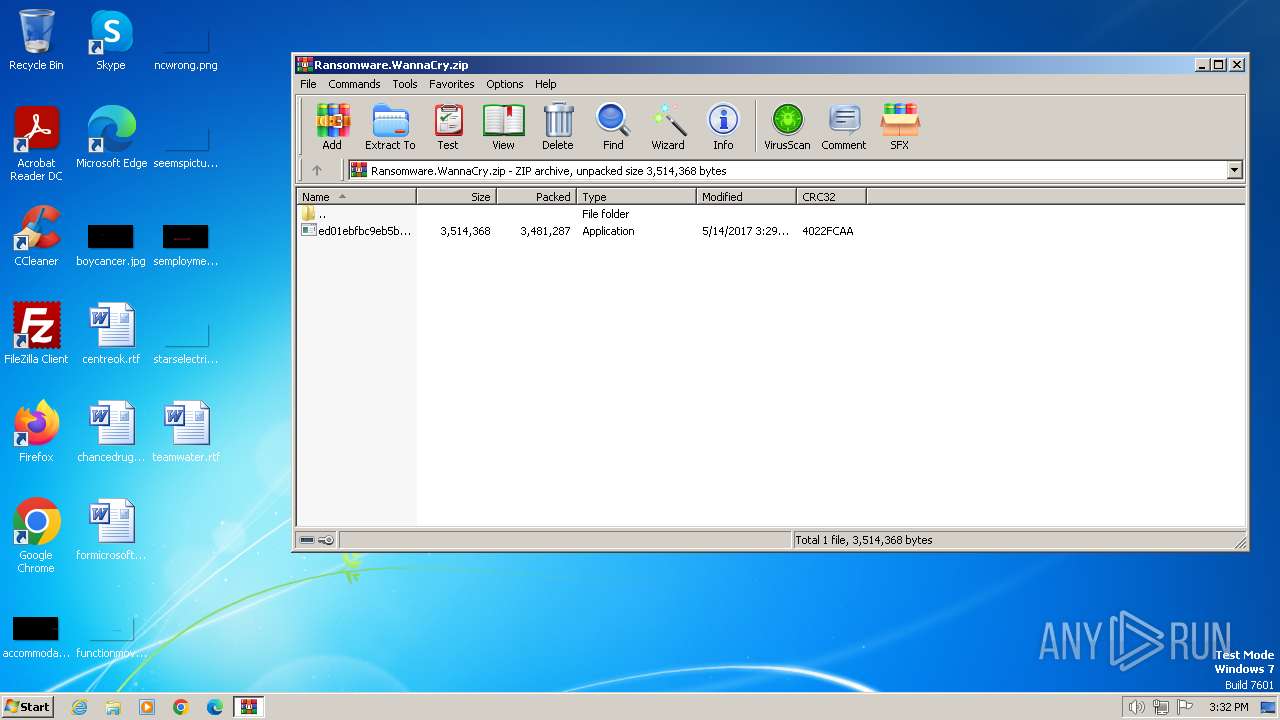 Malware Analysis Ransomware.wannacry.zip Malicious Activity 