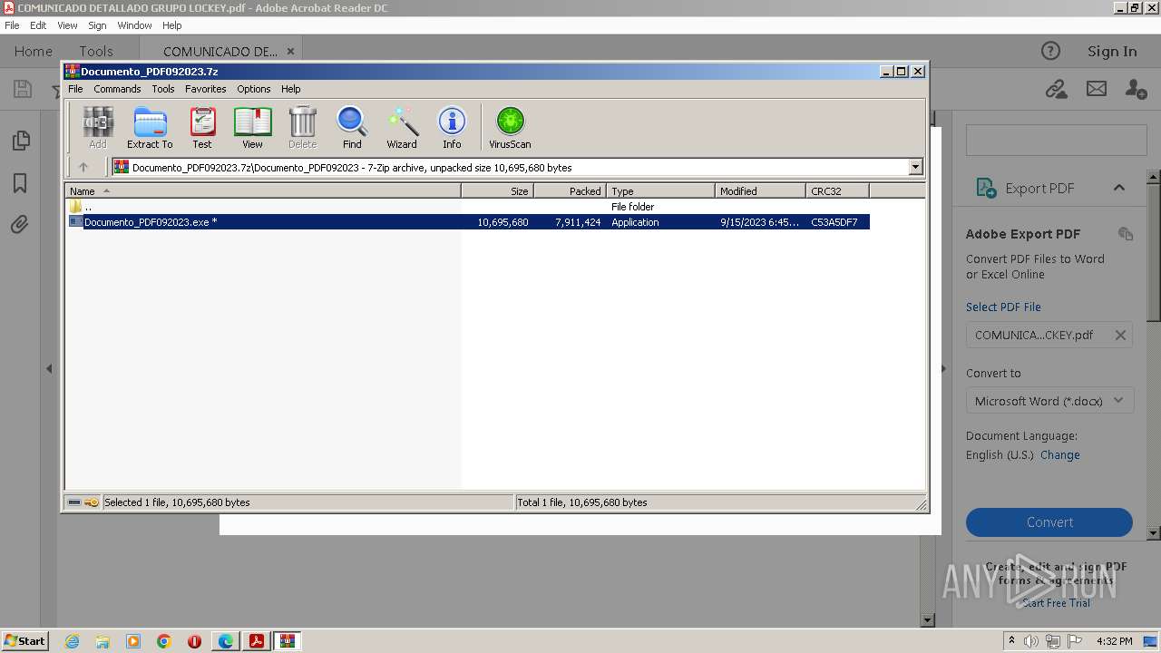 Malware analysis COMUNICADO DETALLADO GRUPO LOCKEY.pdf Malicious activity | ANY.RUN - Malware ...