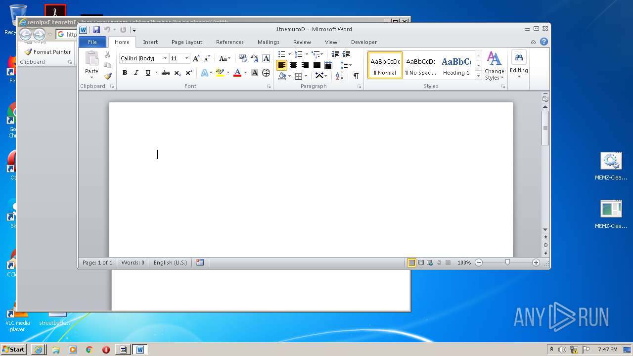 Malware analysis MEMZ - CLEANED - Password is MEMZ.rar Malicious ...