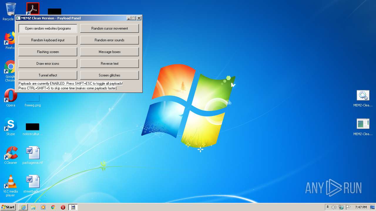 Malware analysis MEMZ - CLEANED - Password is MEMZ.rar Malicious ...