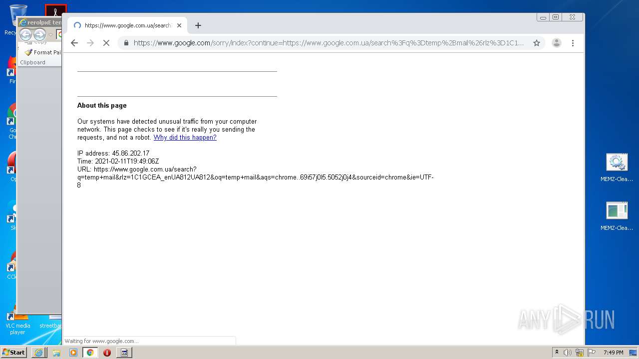 Malware analysis MEMZ - CLEANED - Password is MEMZ.rar Malicious ...
