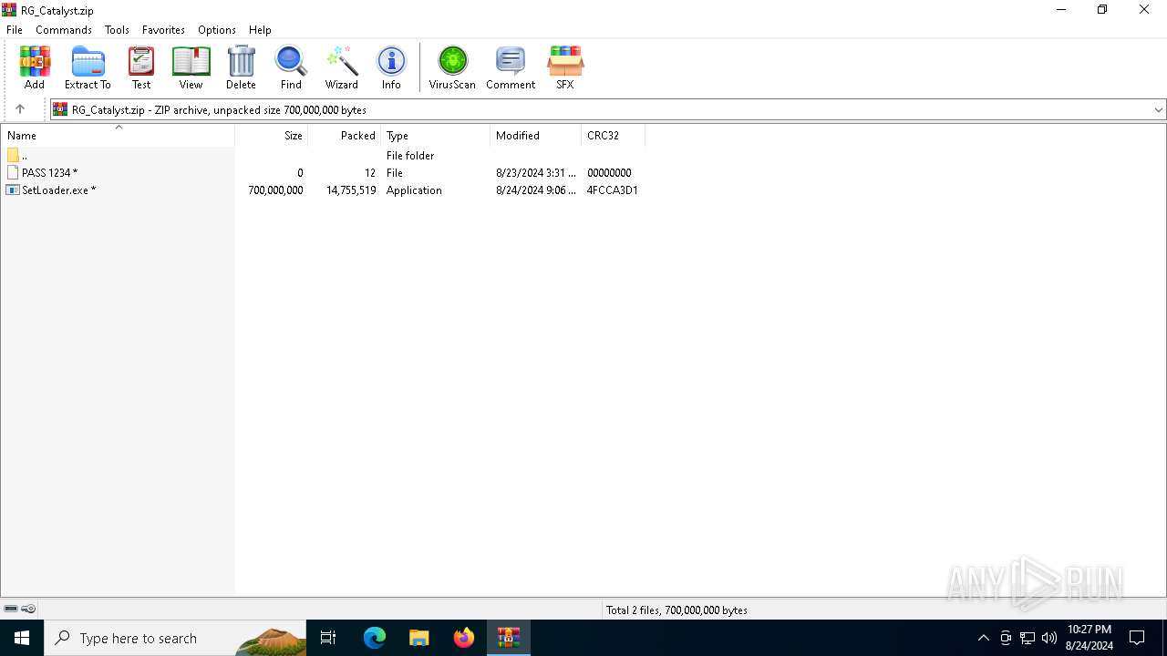 Malware Analysis Rg Catalyst.zip Malicious Activity