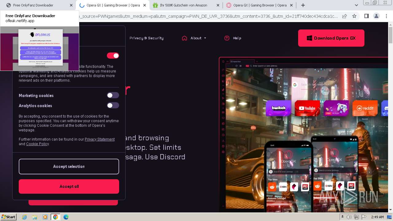 Malware analysis ofleak.us Malicious activity | ANY.RUN - Malware Sandbox Online