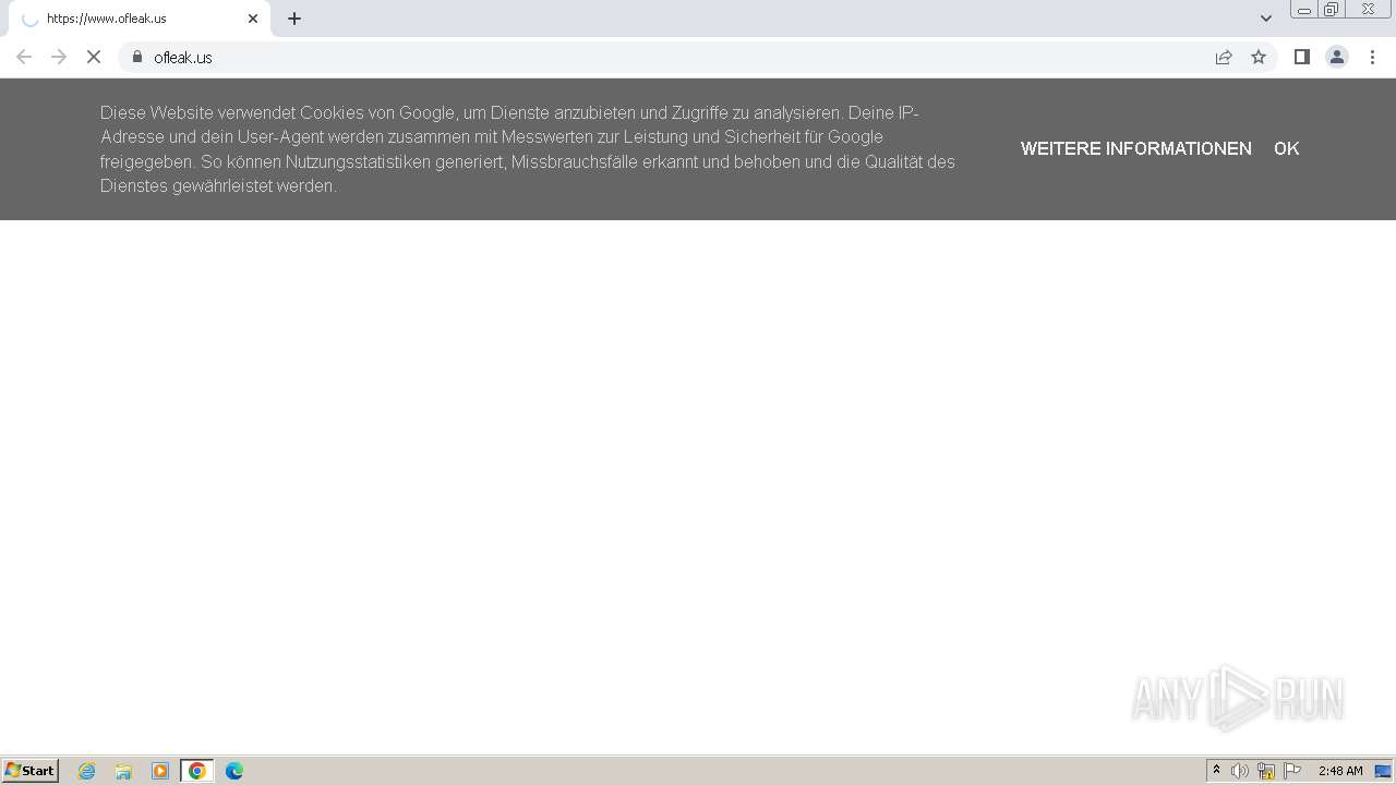 Malware analysis ofleak.us Malicious activity | ANY.RUN - Malware Sandbox Online