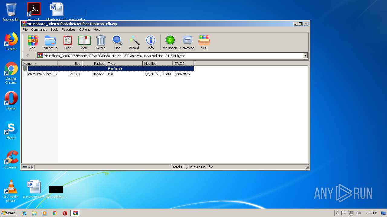 Malware analysis VirusShare_9de070f6864bc64e0fcac70a0c881cfb.zip ...