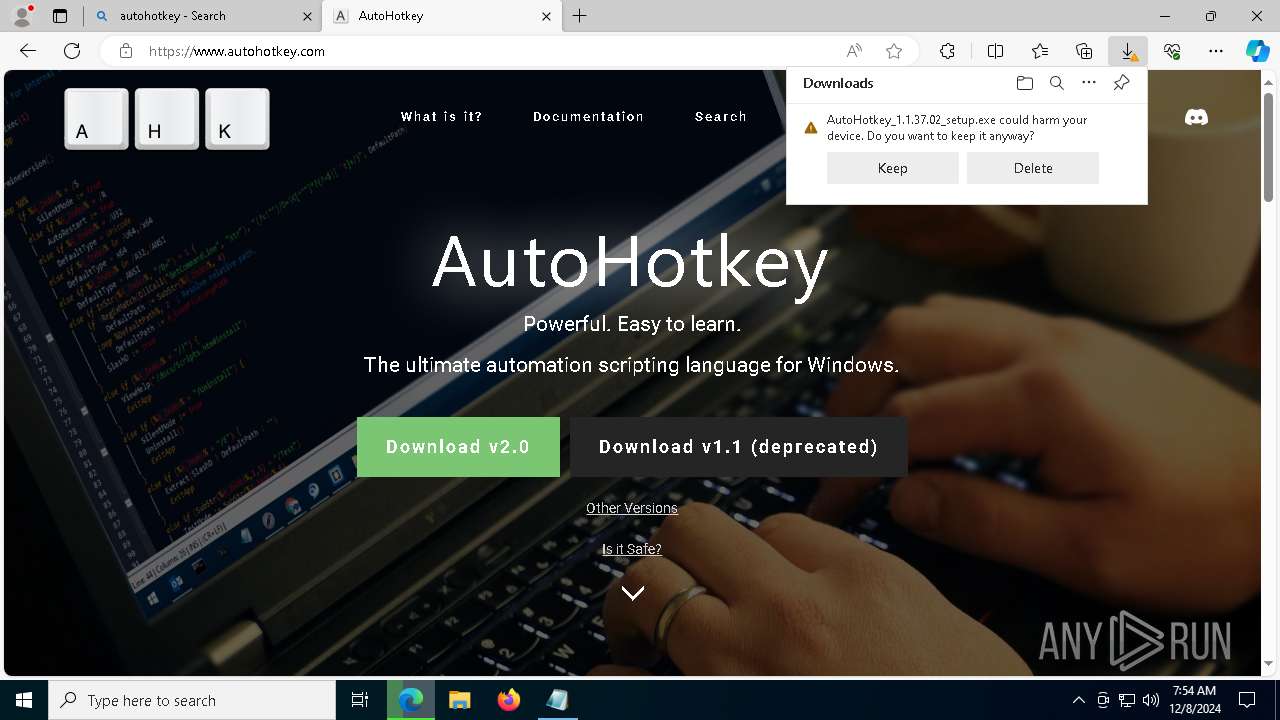 Malware analysis Fisch Macro V11.ahk Malicious activity | ANY.RUN - Malware Sandbox Online