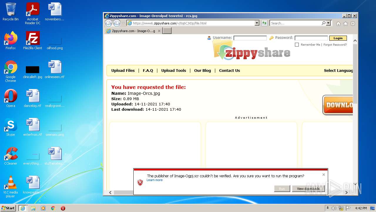 Malware Analysis Https: Www6.zippyshare.com V 0q6cjrdp File.html