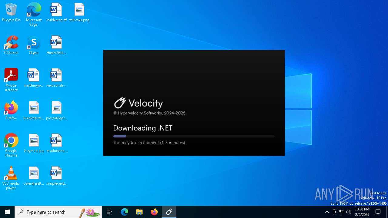 Malware analysis Velocity Bootstrapper.exe Malicious activity | ANY.RUN ...
