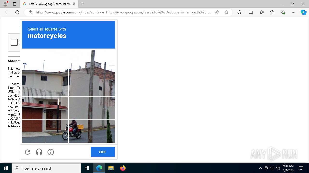 Malware analysis https://www.google.com/search?q=edoc.parliament.go.th ...